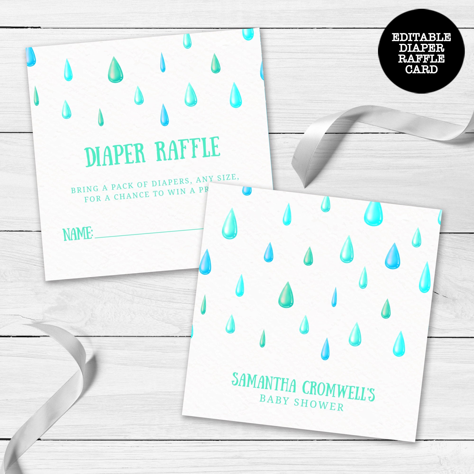 Diaper Raffle Sprinkle Baby Shower Instant Download Baby | Etsy