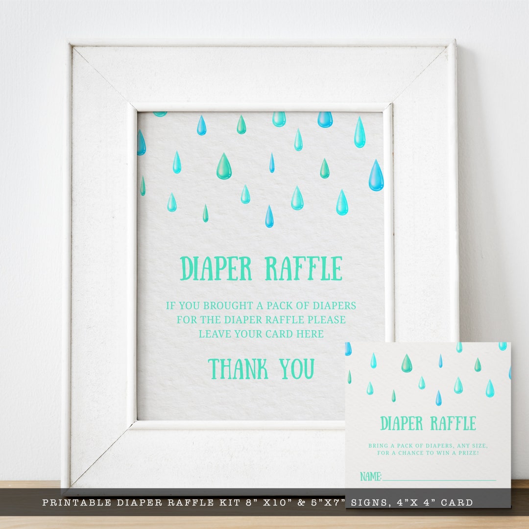 Diaper Raffle Sprinkle Baby Shower Instant Download Baby - Etsy