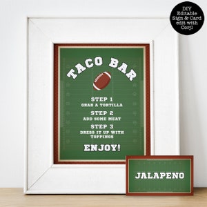 Football Food Signs, Football Food Label, Football Themed Food Signs ...