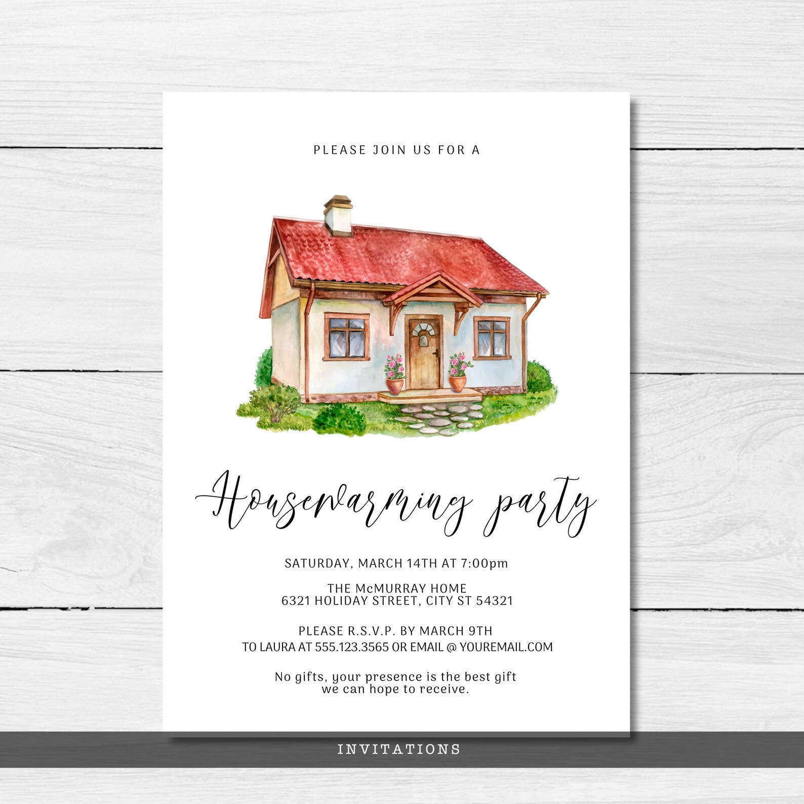 Printable Housewarming Party Invitations, Instant Download DIY Edit ...