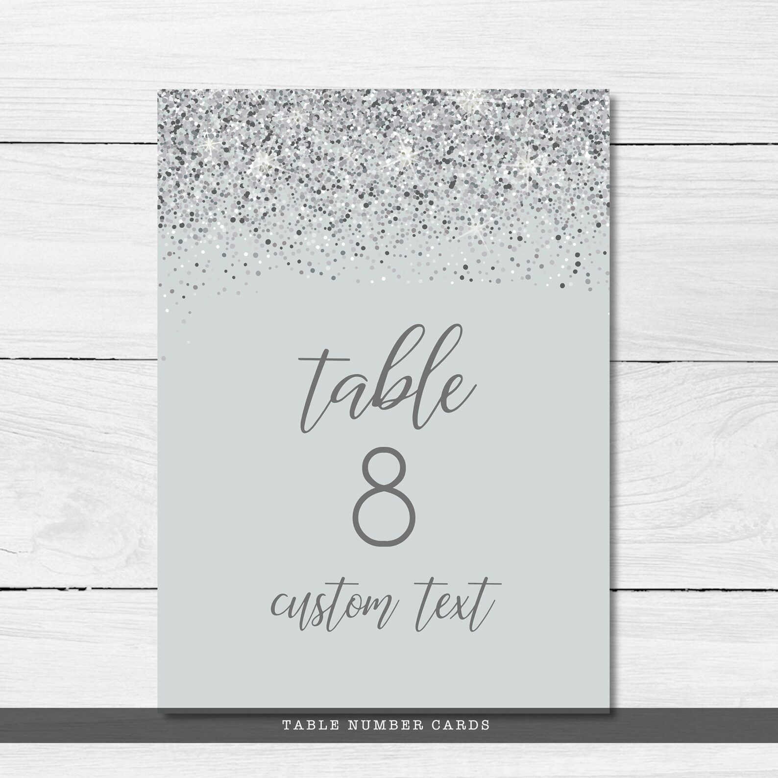 Silver Glitter Bridal Table Number Glitter Table Decor - Etsy