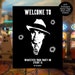 Black and White Mobster Themed Welcome Signs, Gangster Party Welcome ...
