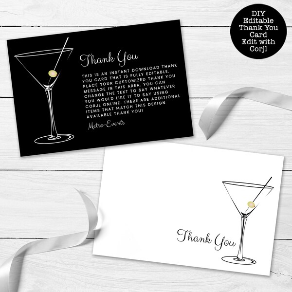 Cocktail Party Thank You Notes - Etsy