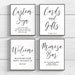 Black and White Sign Kit, Modern Signs, 4 Printable Wedding Signs ...