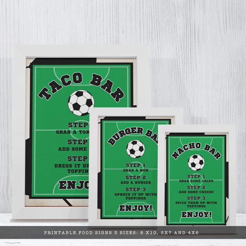 Soccer Food Signs Food Label Soccer Themed Food Signs - Etsy