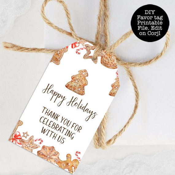 Christmas Cookies Tag Template, Printable Cookie Exchange Tag ...