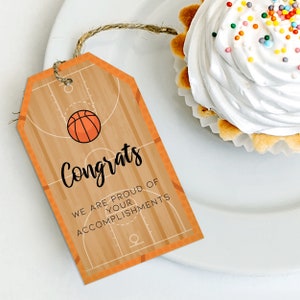 Basketball Favor Tags, Sports Gift Tags, Favor Tags, Printable Gift ...