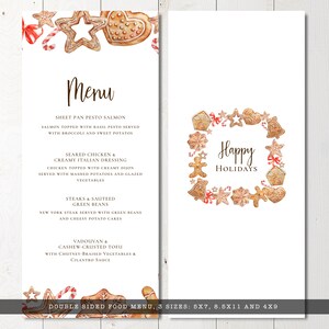 Christmas Menu, Cookie Exchange Menu, Dinner Menu, Holiday Party Menu ...