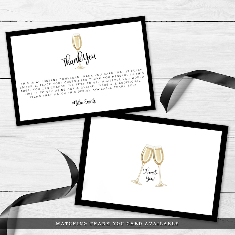 Champagne Welcome Sign: Black and White Printable (corjl Template) - Etsy