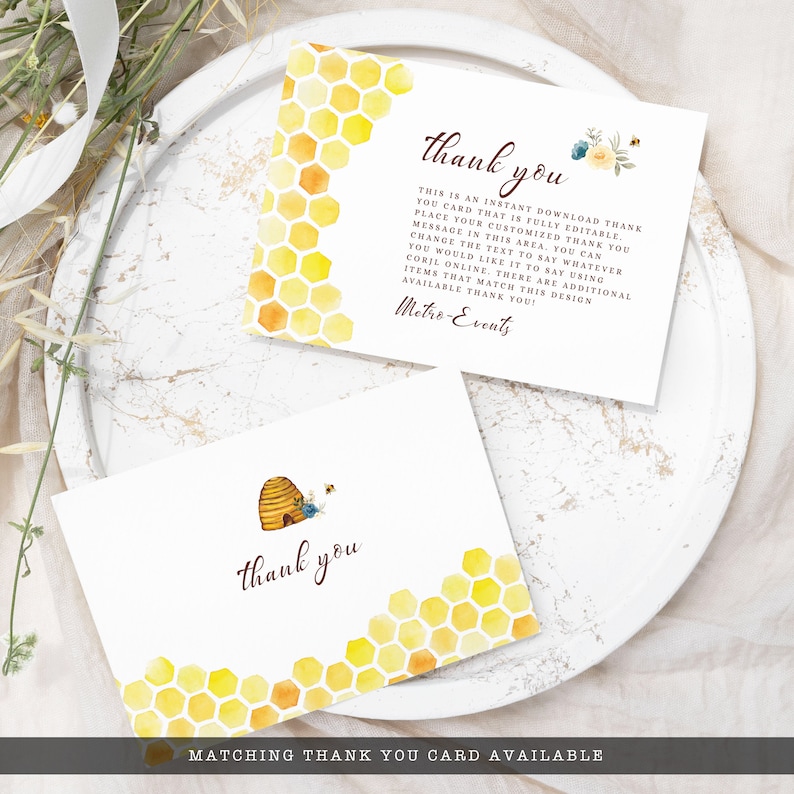 Printable Bee Bridesmaid Card With Dusty Blue Floral and White - Etsy