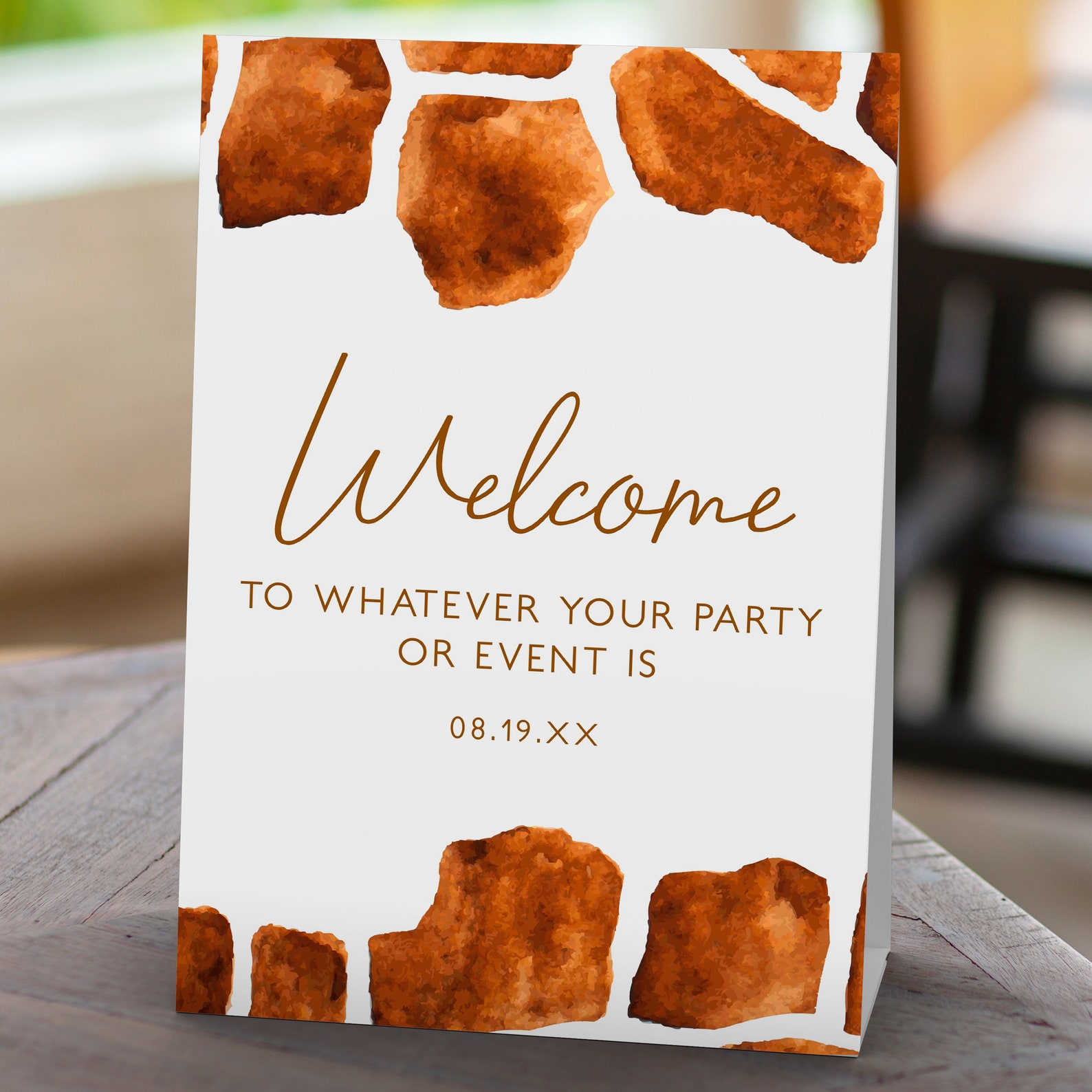 Animal Print Welcome Sign Safari Themed Sign Printable Sign - Etsy