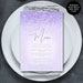 Purple Glitter Food Menu, Custom Menu, Purple Food Menu, Dinner Menu ...