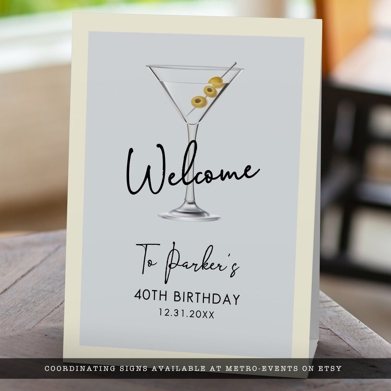 Editable Retro Cocktail Gift Tag Retro Favor Tag Printable - Etsy