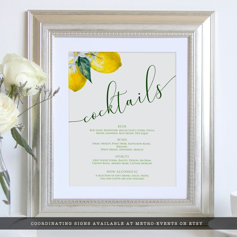 Lemon Welcome Signs Lemon Themed Party Sign Editable Party - Etsy