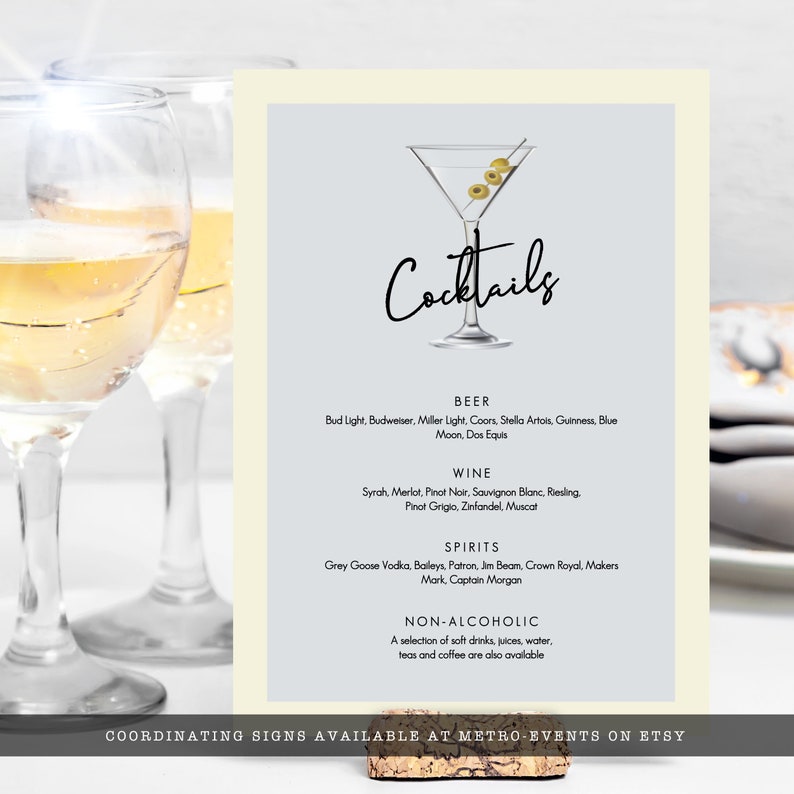 Editable Retro Cocktail Gift Tag Retro Favor Tag Printable - Etsy