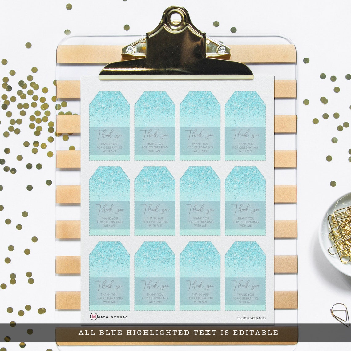 Aqua and Silver Glitter Favor Tags Aqua Glitter Tags Aqua | Etsy