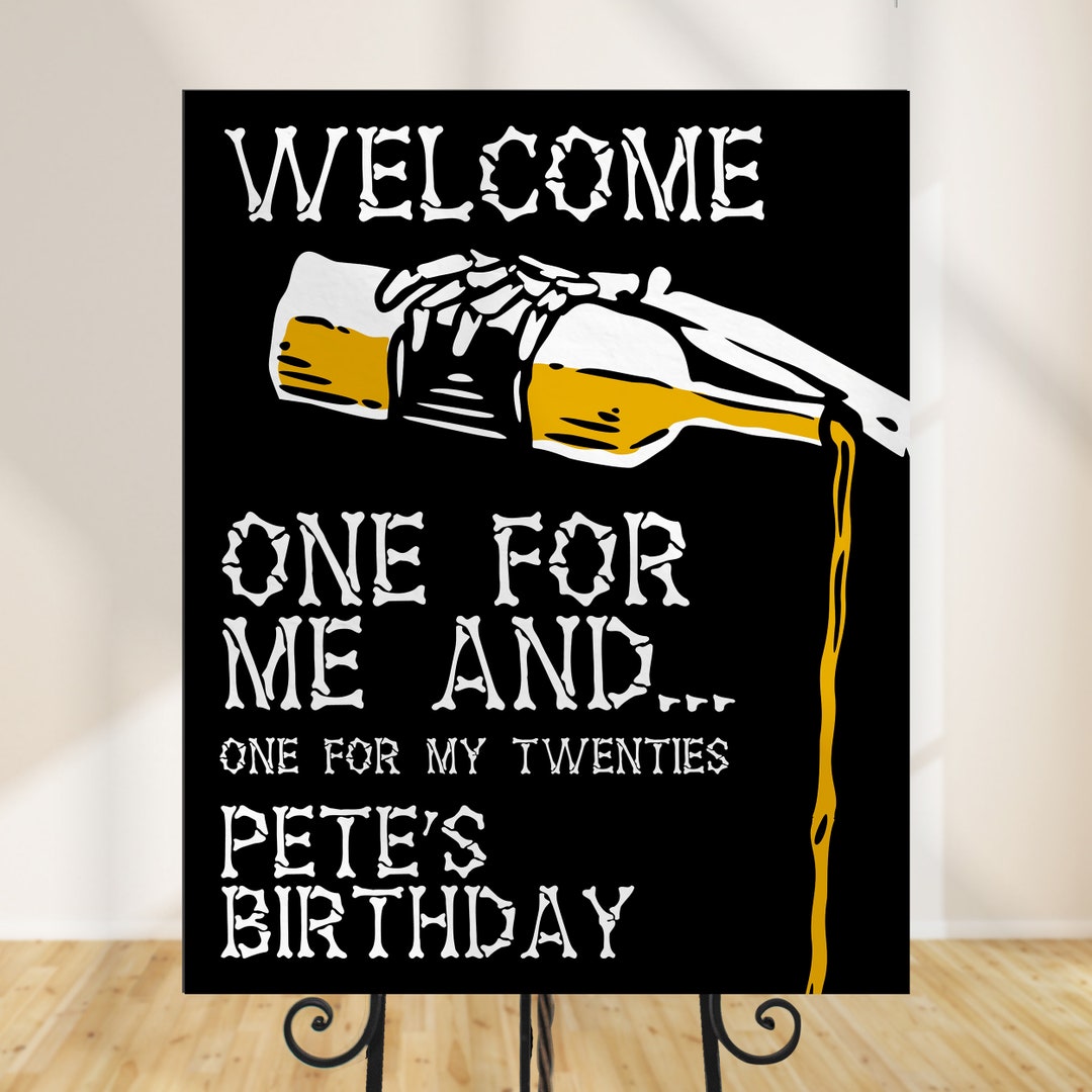 Printable Party Sign Death to My 20s Welcome Signs Death to My Youth ...