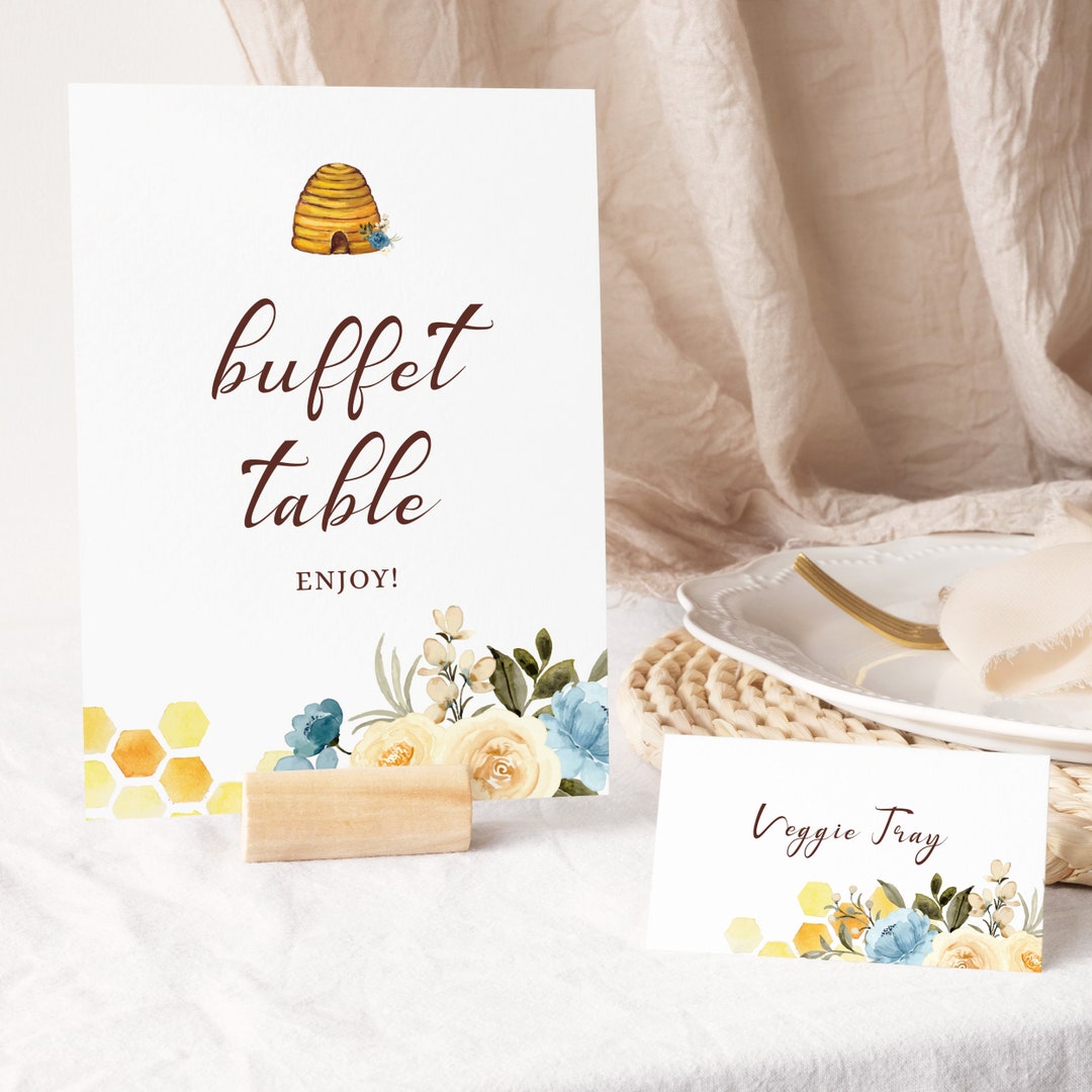 Honey Bee-themed Food Signs and Labels for Bridal and Baby Showers ...