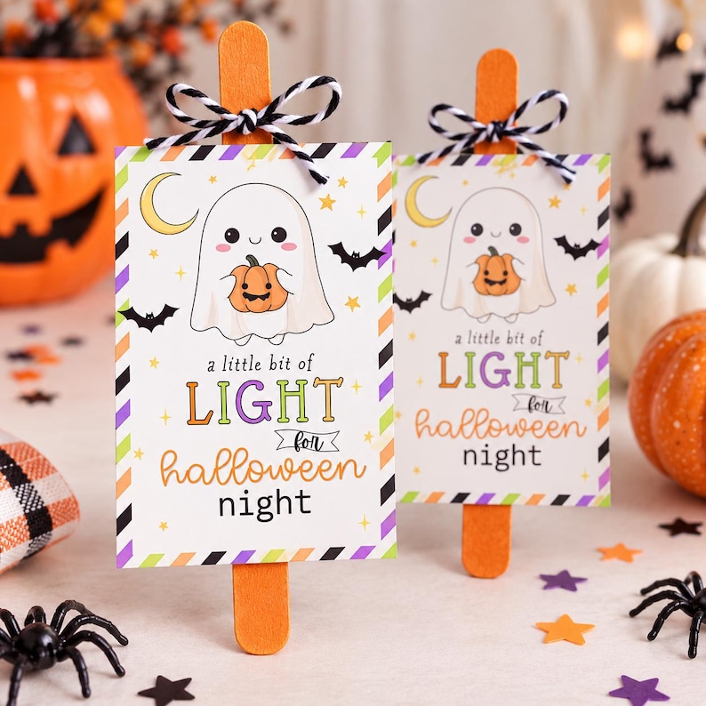 A Little Bit of Light for Halloween Night Printable Gift Tag ...