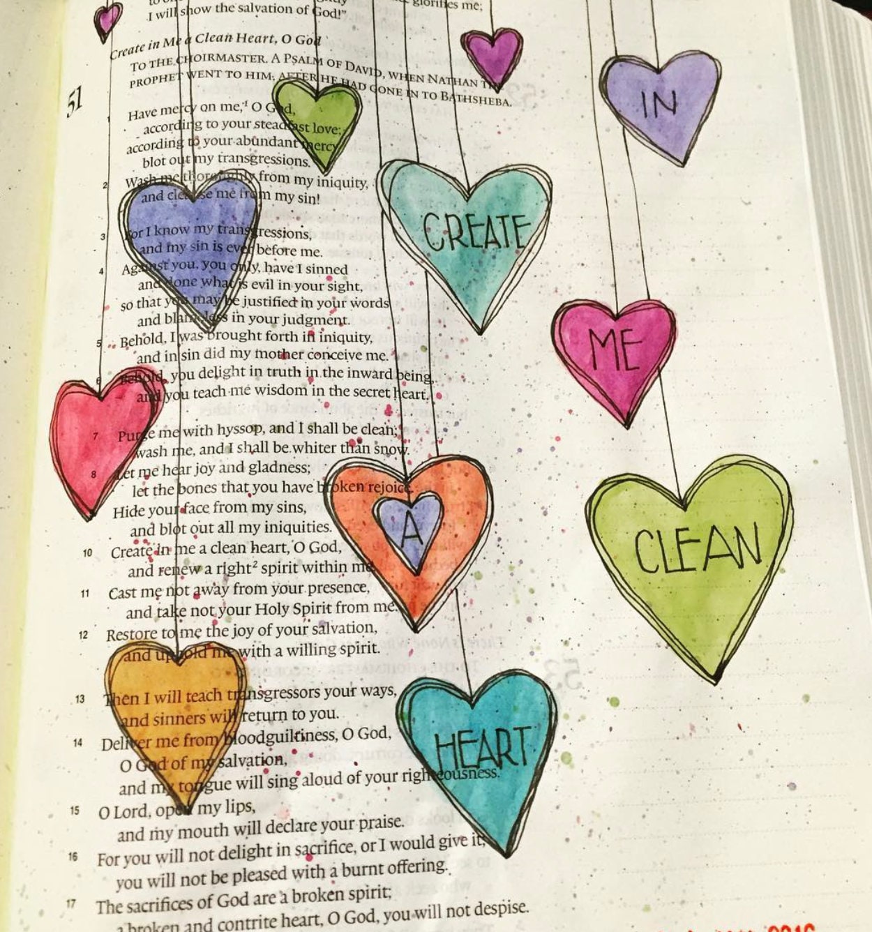 Custom Bible With Painted Bible Art Pages. - Etsy