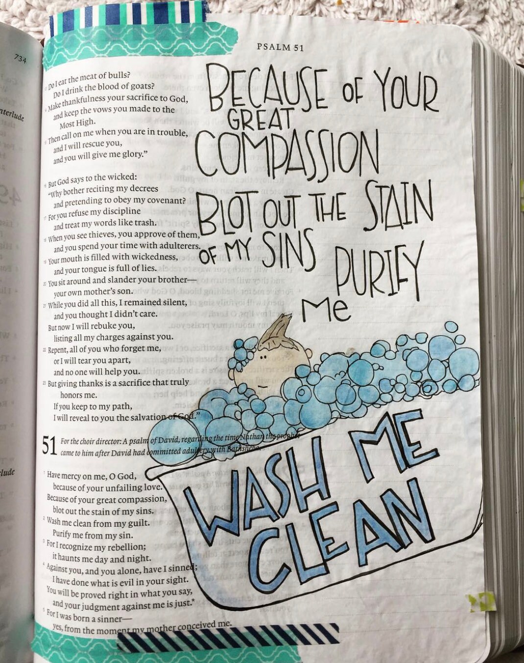 Custom Bible With Painted Bible Art Pages. - Etsy