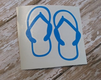 Flip flop decals | Etsy