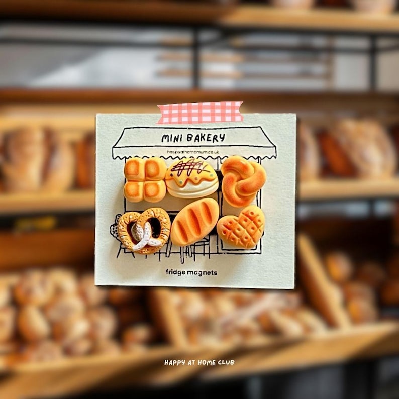 Cute Fridge Magnets UK, Mini Bakery Resin Set, Kawaii Kitchen Decor ...