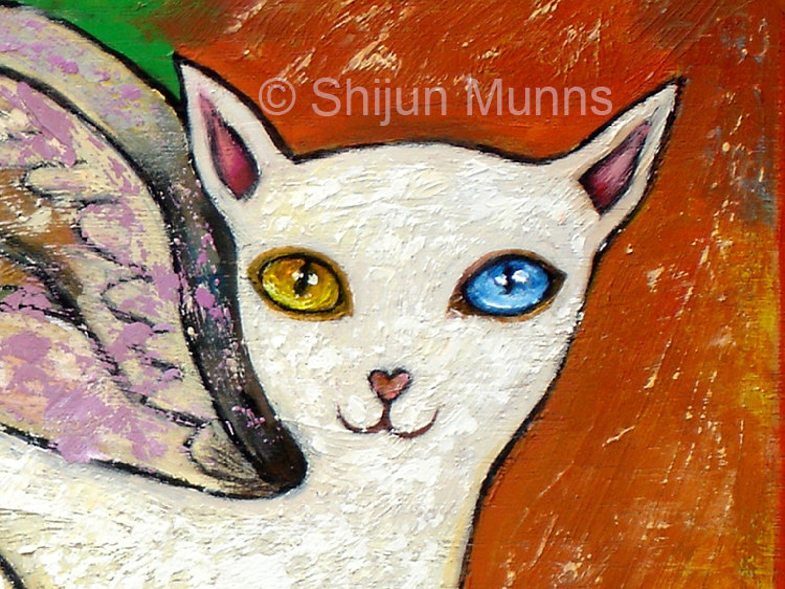 White Angel Cat-angel Cat-cat Print-animal Lovers-cat Lovers Gift - Etsy