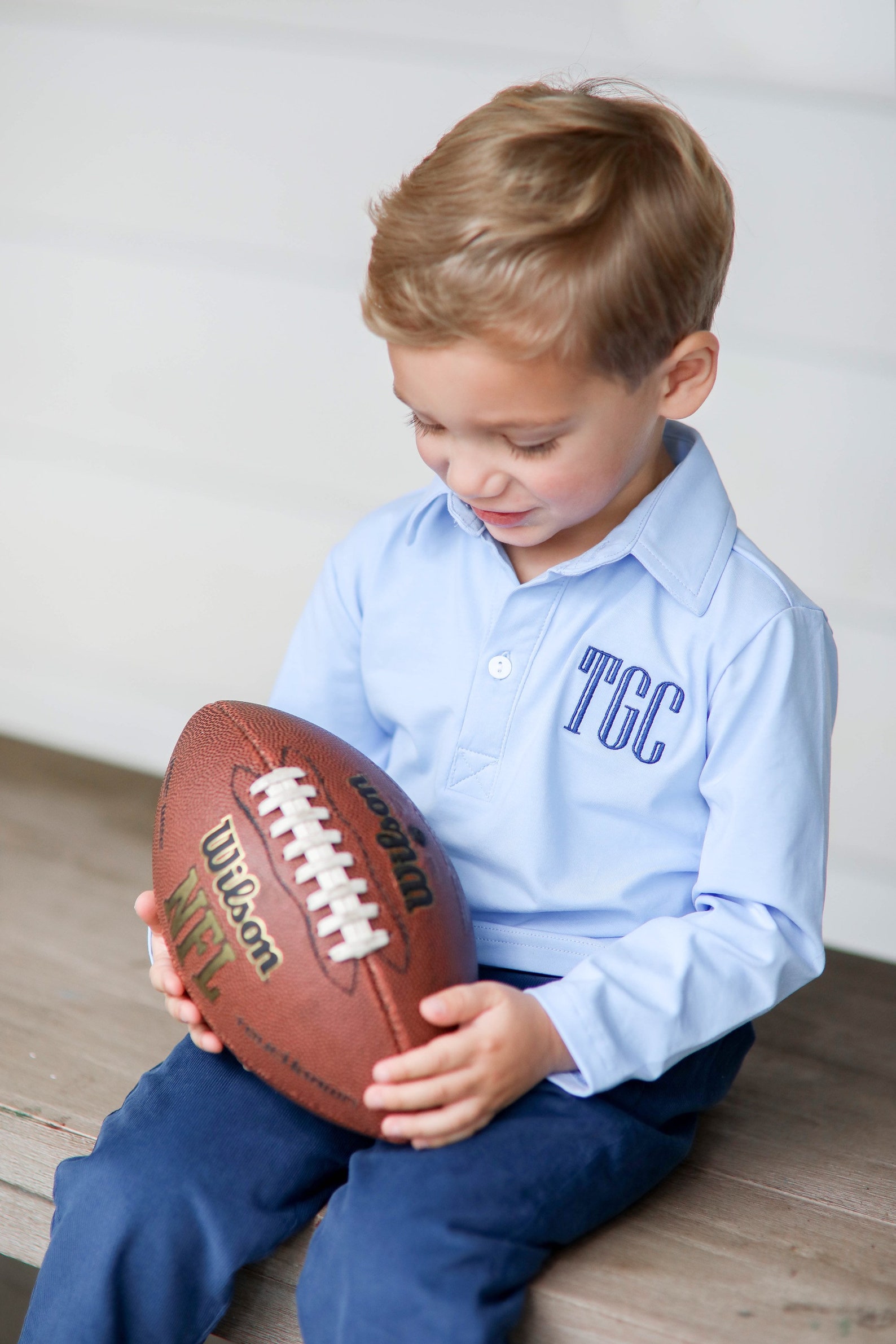 Baby Blue Long Sleeve Monogrammed Polo Shirt Boy Polo Shirt - Etsy