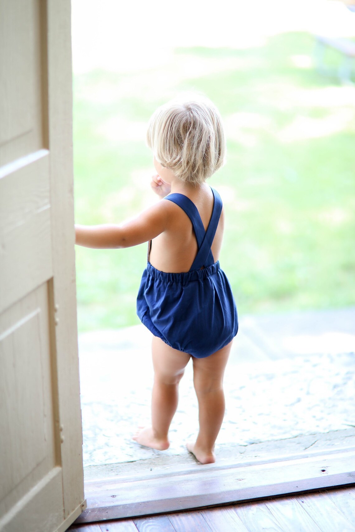 Navy Blue Knit Sunsuit Baby Navy Blue Bubble Baby Bubble | Etsy