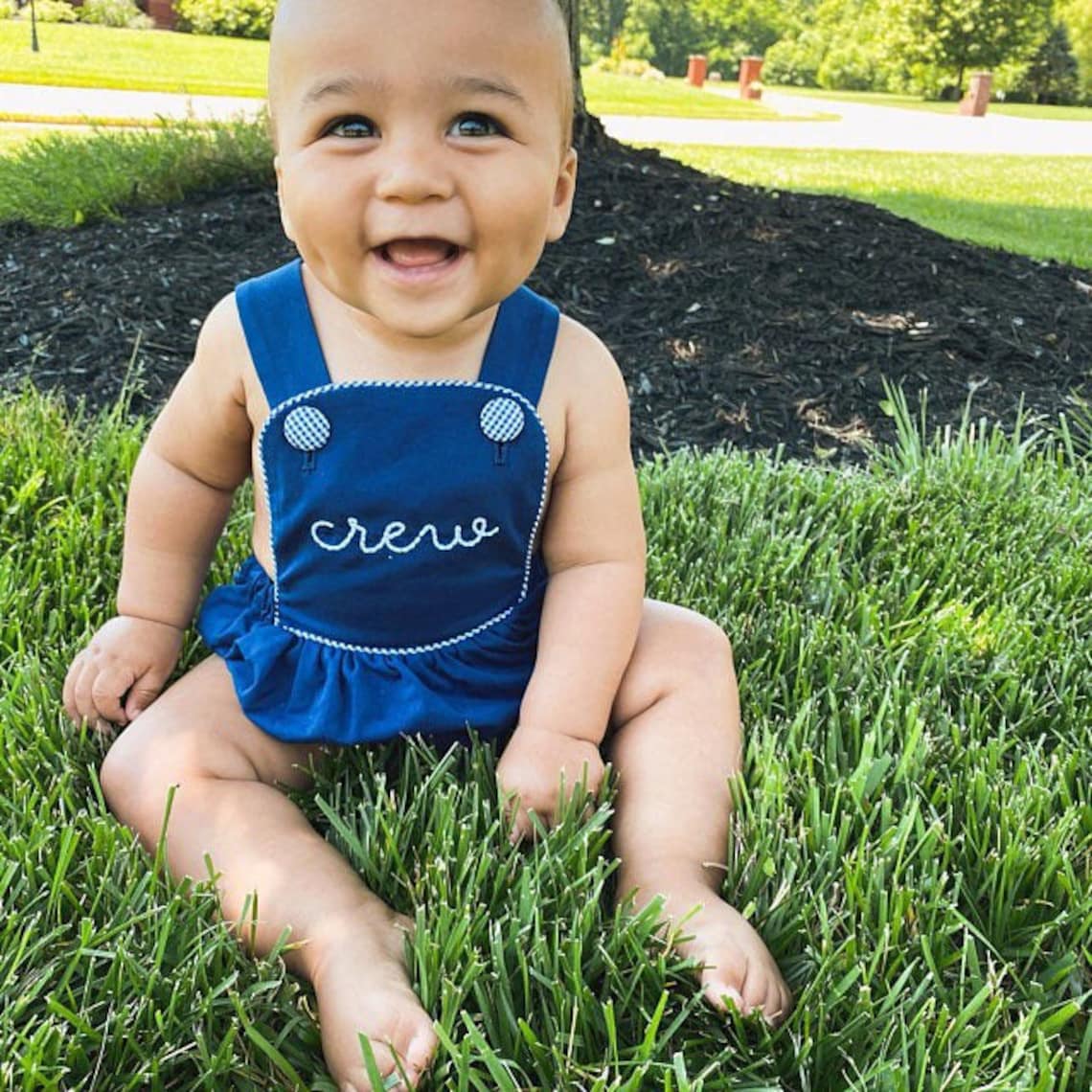 Navy Blue Knit Sunsuit Baby Navy Blue Bubble Baby Bubble | Etsy