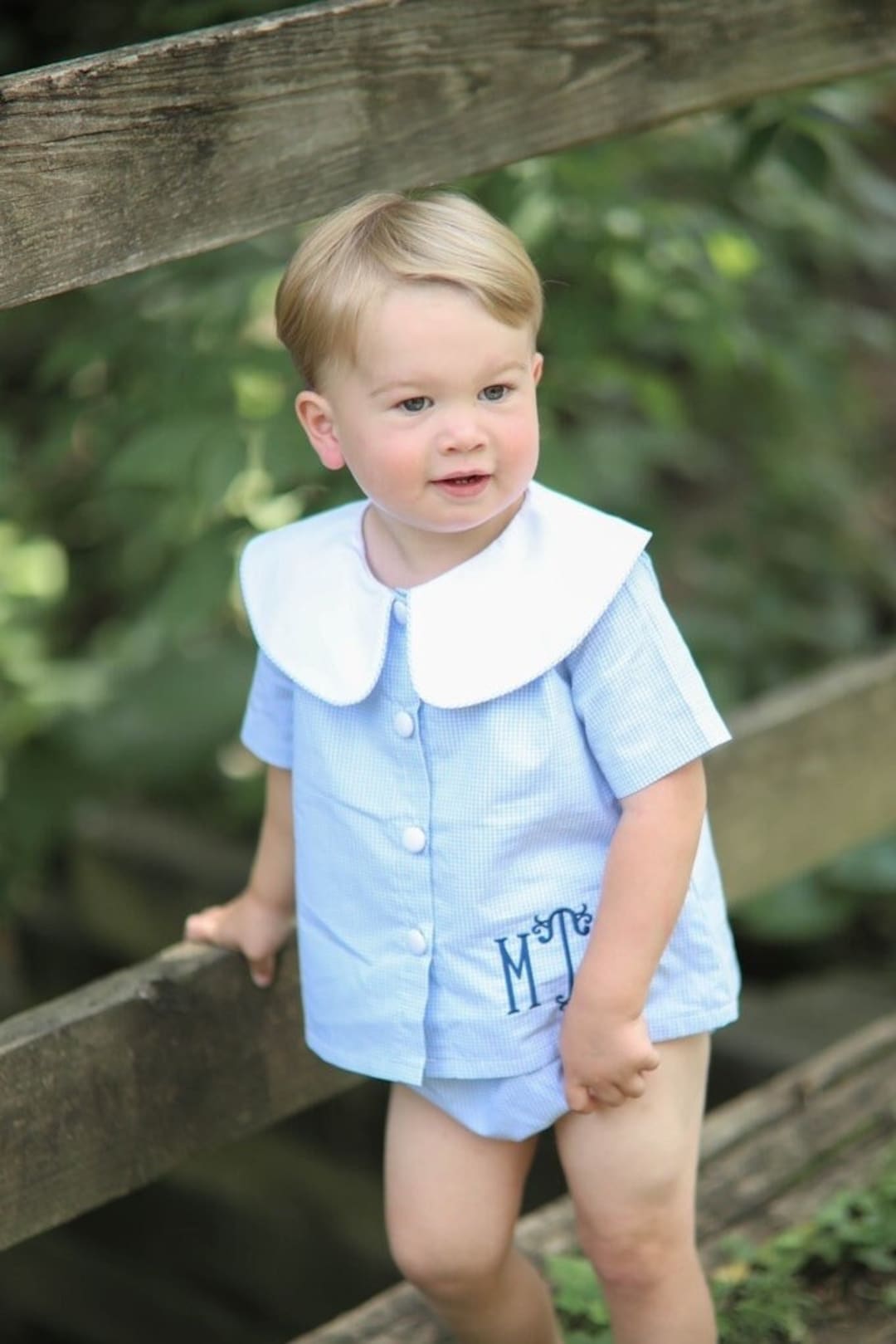 Blue Bloomer Swing Set, Boy Monogrammed Bloomer Set, Big Brother Outfit ...