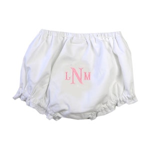 White Eyelet Bloomers, Eyelet Diaper Cover, Baby Girl Gift, Monogrammed ...