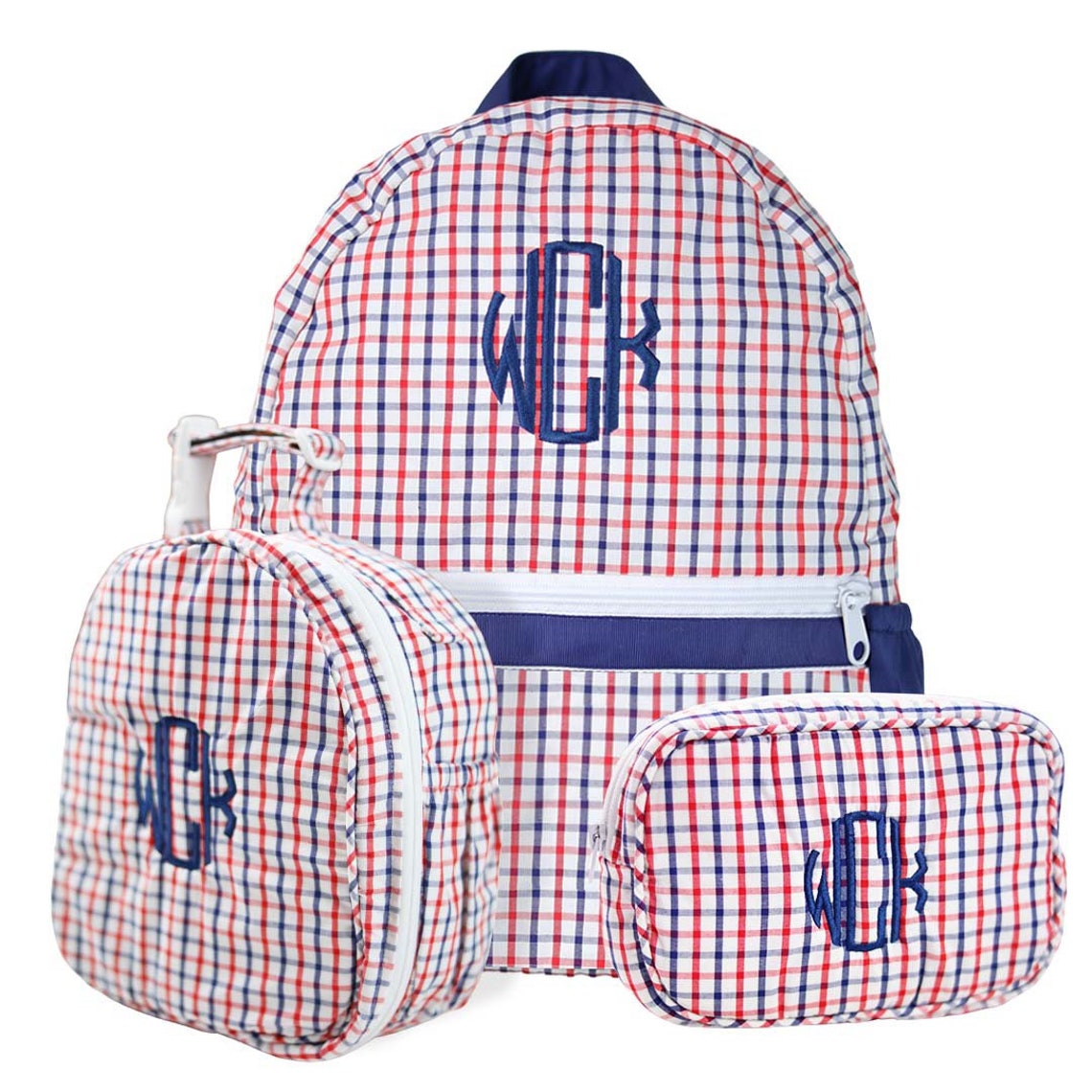 Child Backpack Set Monogrammed Book Bag Set Monogrammed - Etsy