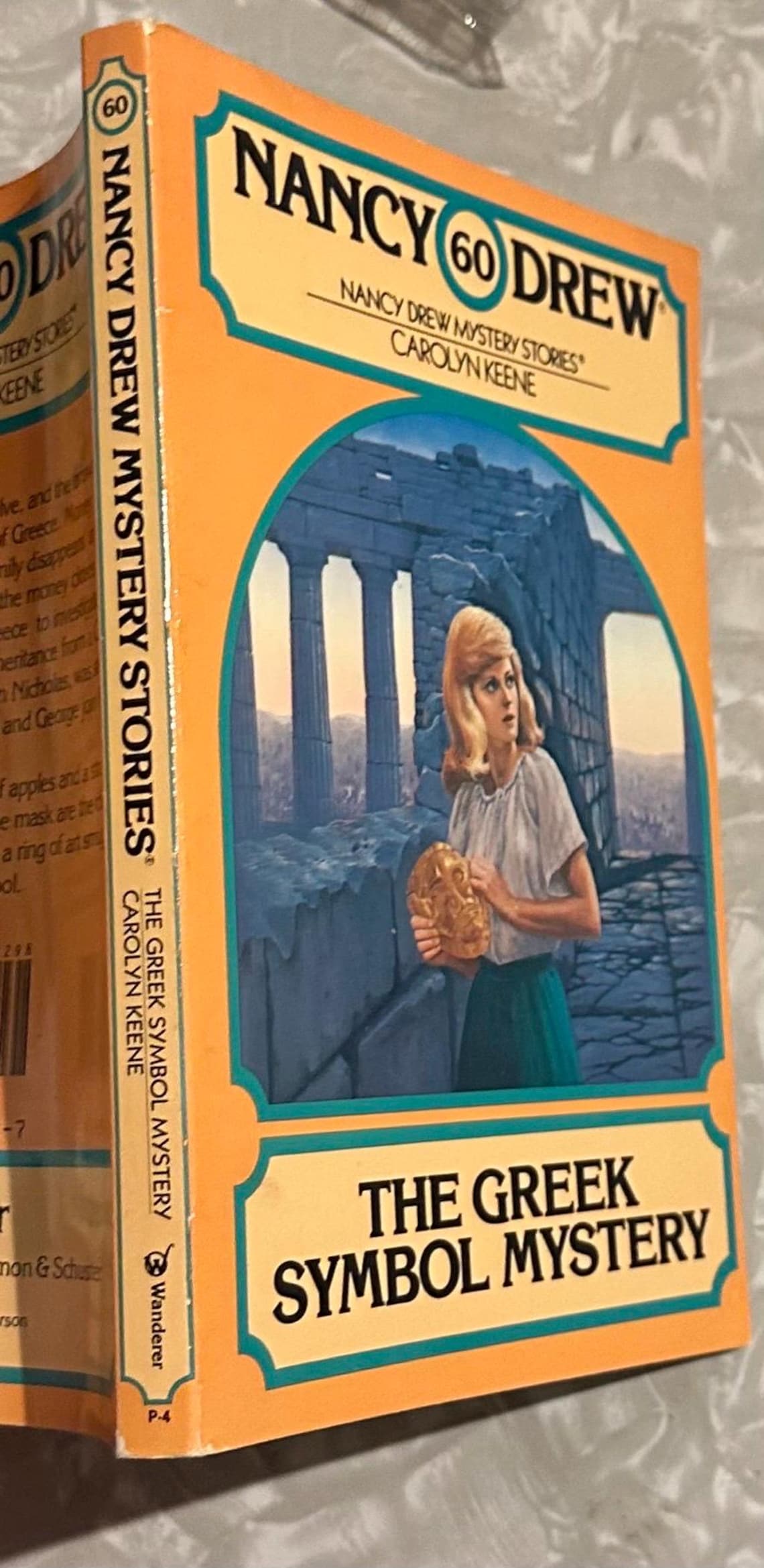 Nancy Drew #60 Greek Symbol Mystery Wanderer PB Ruth Sanderson Cover ...