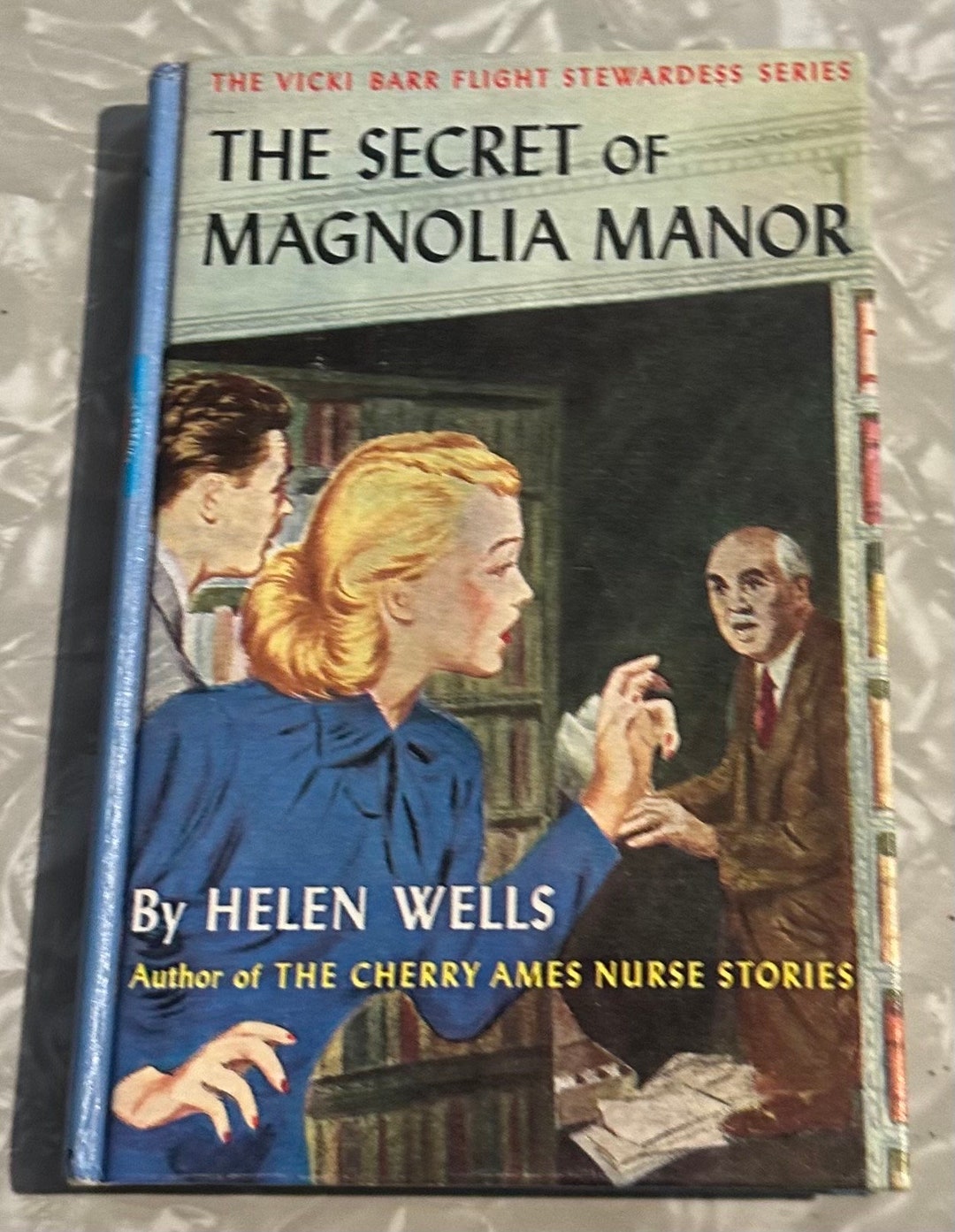 Vicki Barr #4 Secret of Magnolia Manor Blue PC Helen Wells Stewardess ...