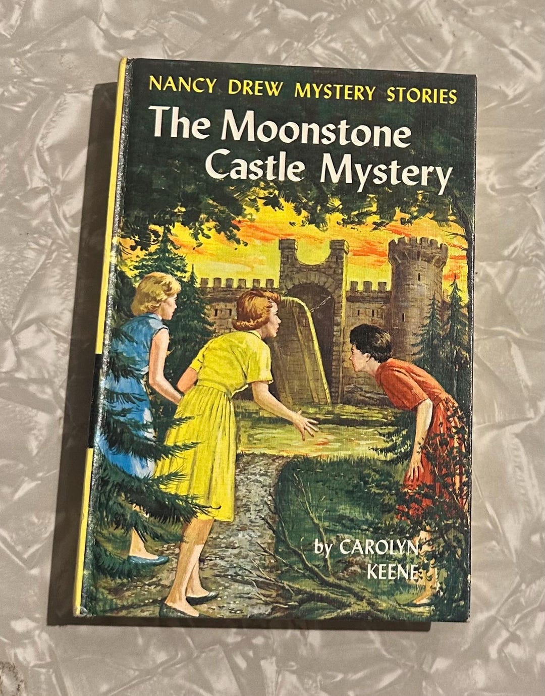 Nancy Drew #40 Moonstone Castle Mystery Matte Yellow PC Carolyn Keene ...