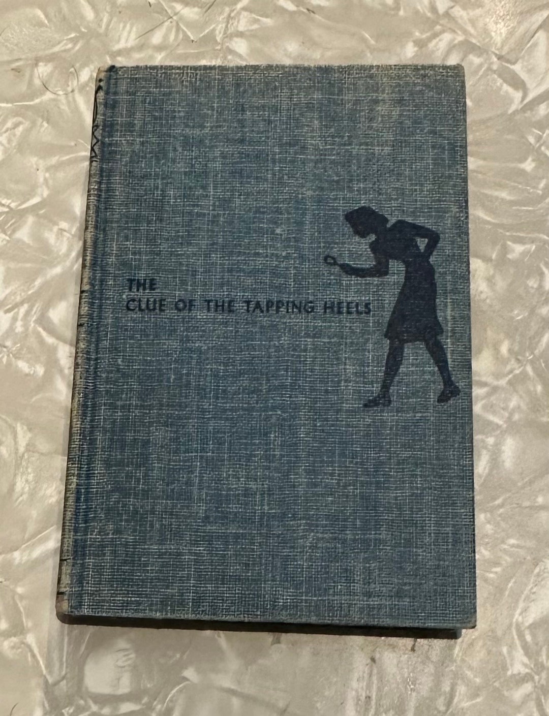 Nancy Drew 16 Clue of Tapping Heels Carolyn Keene Tandy Art Blue Tweed ...