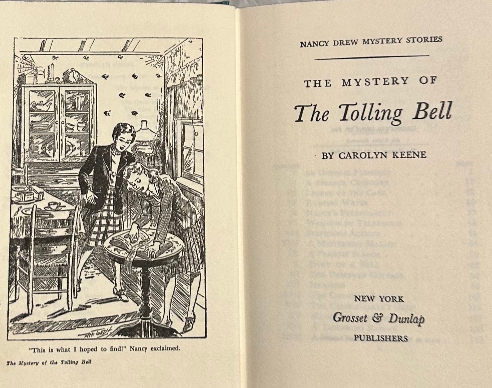 Nancy Drew DJ #23 Mystery of the Tolling Bell Russell Tandy Art Blue ...