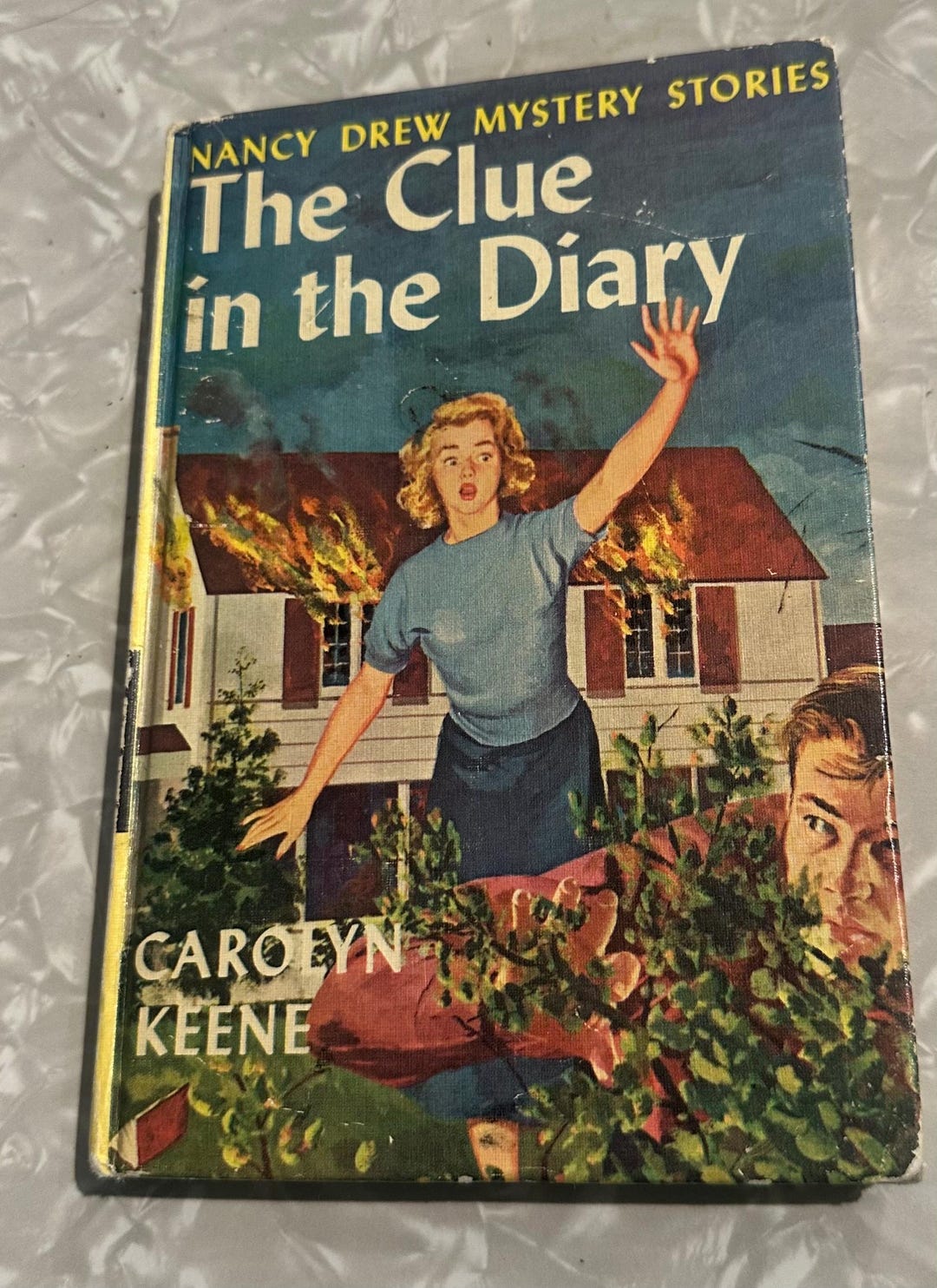 Nancy Drew #7 Clue in the Diary Matte Yellow Book Club Edition PC ...