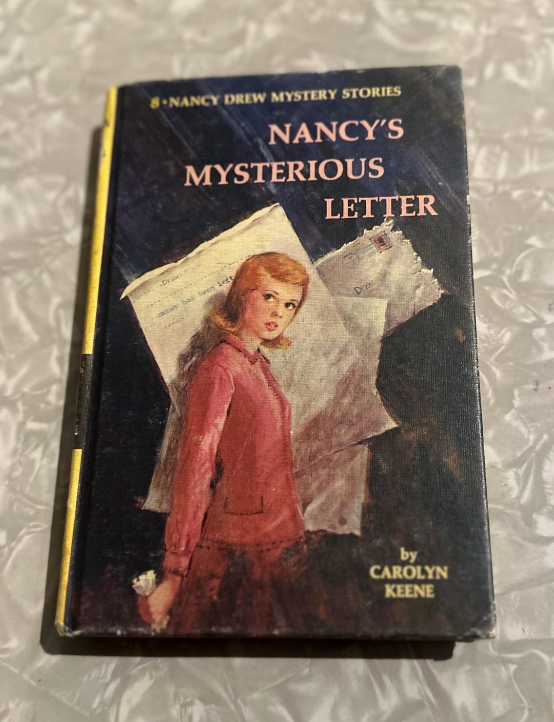 Nancy Drew #8 Nancy's Mysterious Letter Carolyn Keene RT Yellow Spine ...
