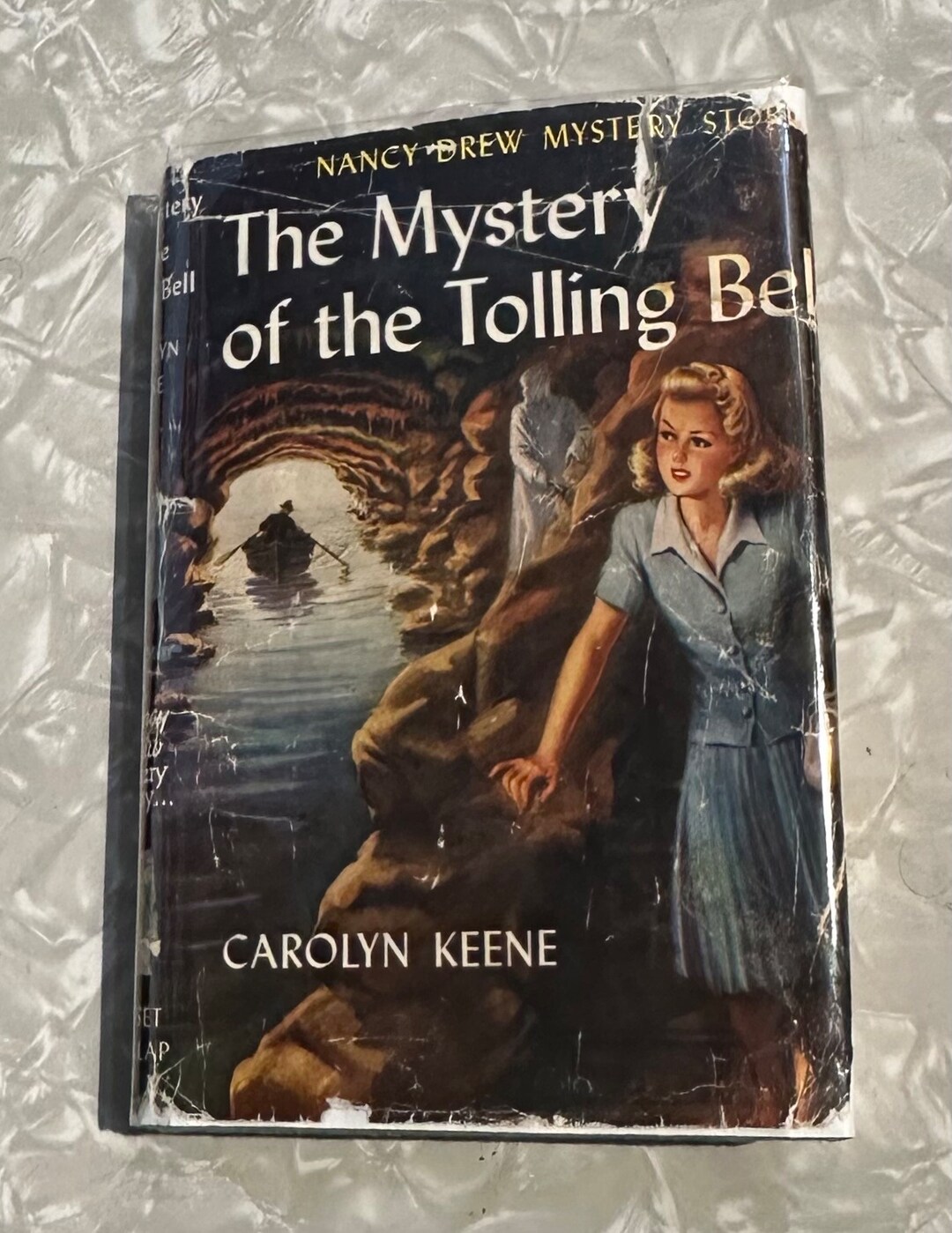 Nancy Drew DJ #23 Mystery of the Tolling Bell Russell Tandy Art Blue ...