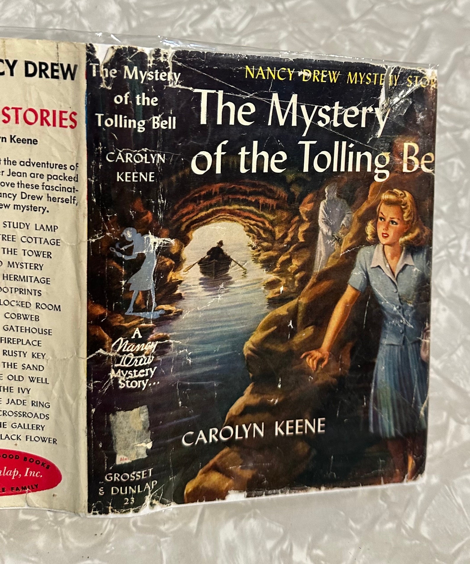 Nancy Drew DJ #23 Mystery of the Tolling Bell Russell Tandy Art Blue ...