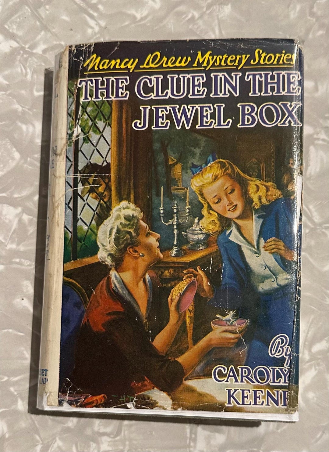 Nancy Drew #20 DJ Clue in the Jewel Box White Spine Carolyn Keene Tandy ...