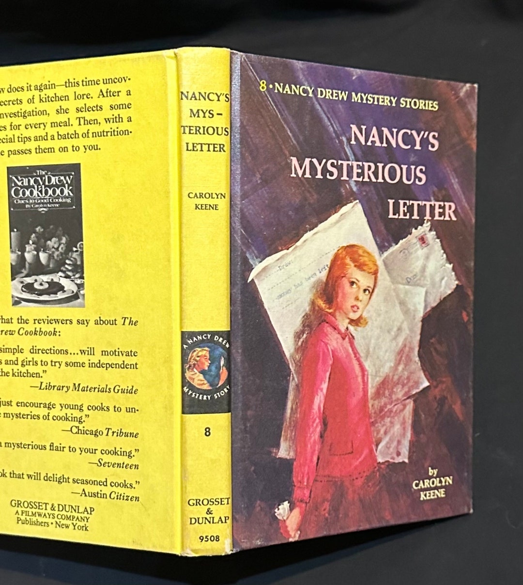 Nancy Drew #8 Nancy's Mysterious Letter Carolyn Keene RT Yellow Spine ...