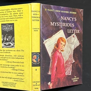 Nancy Drew #8 Nancy's Mysterious Letter Carolyn Keene RT Yellow Spine ...