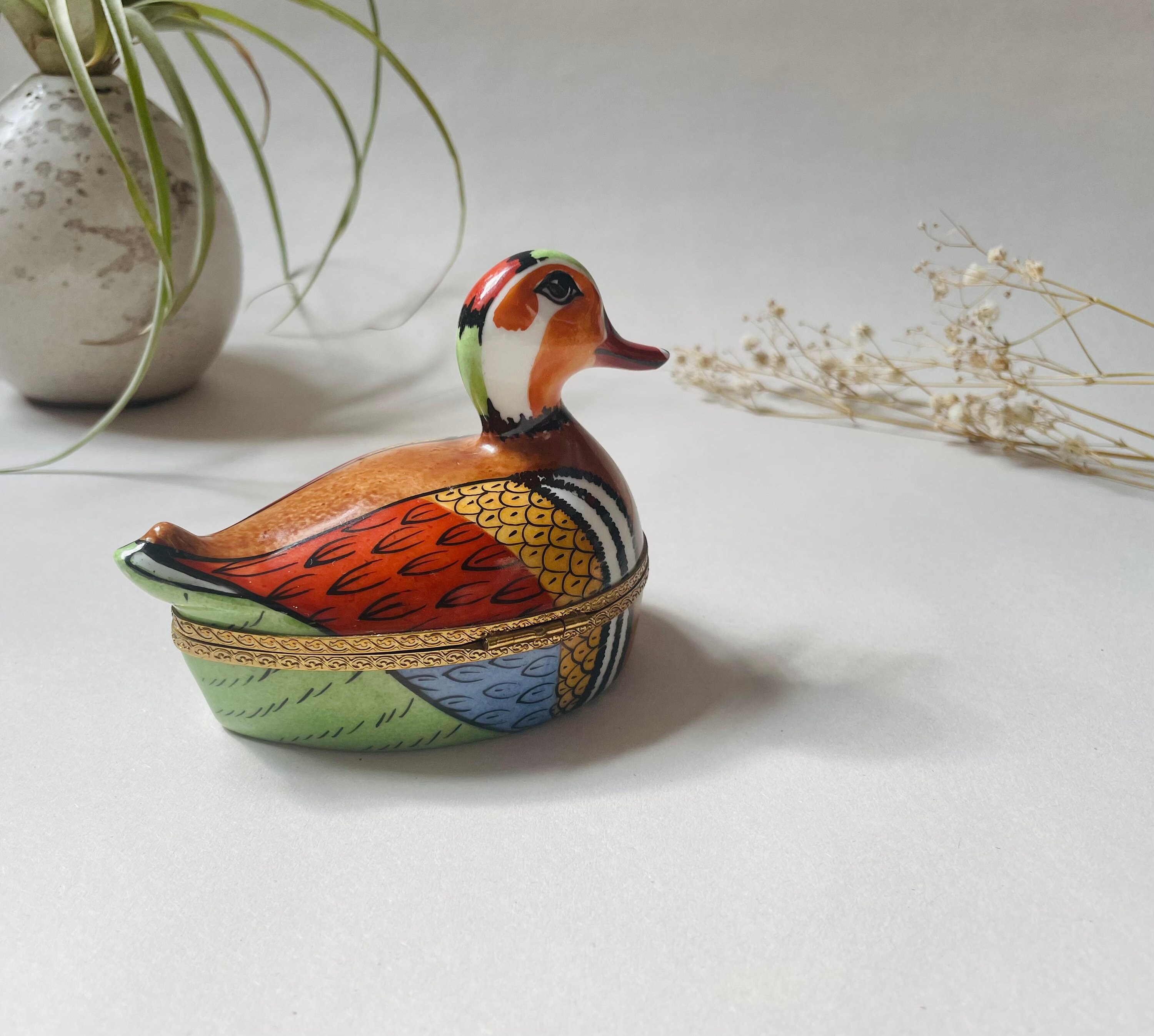 Vintage Limoges French Wild Duck Box - Etsy