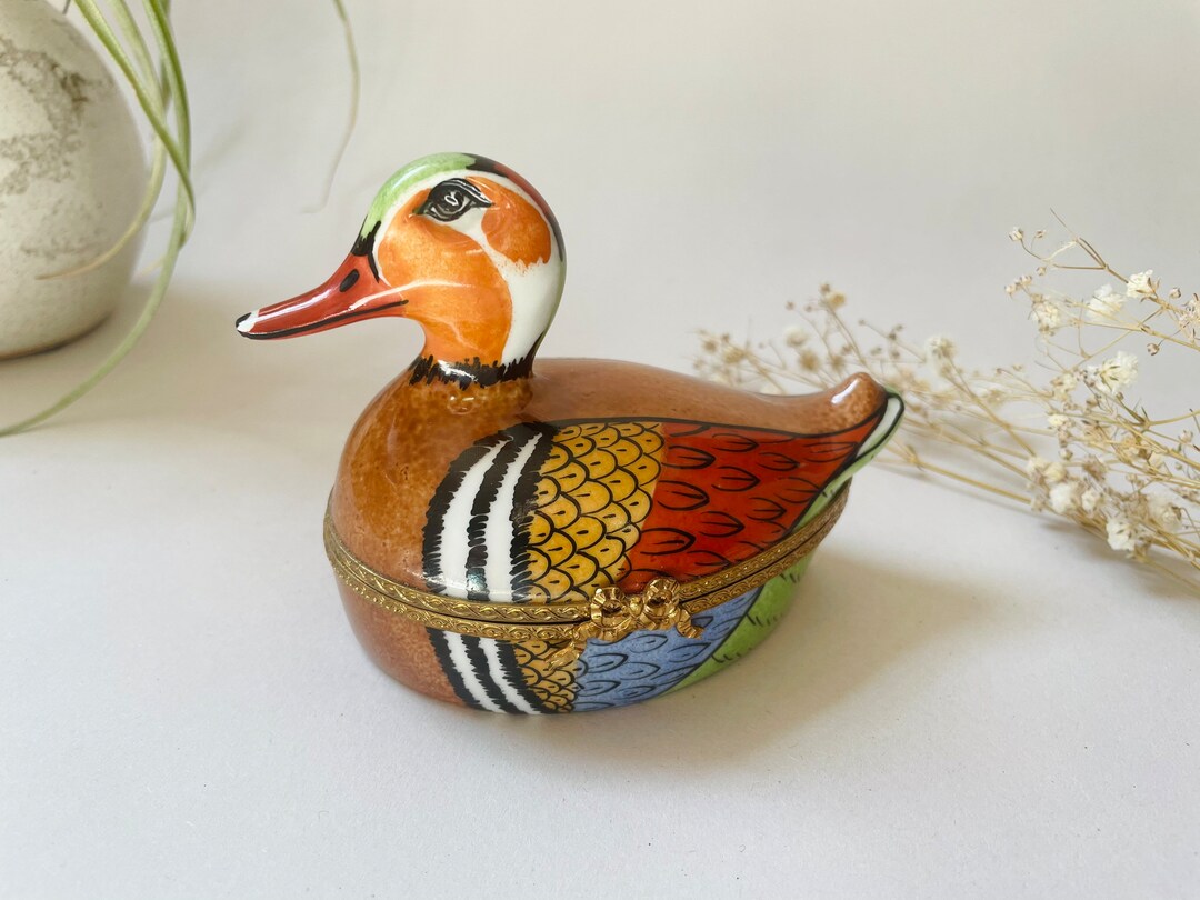 Vintage Limoges French Wild Duck Box - Etsy