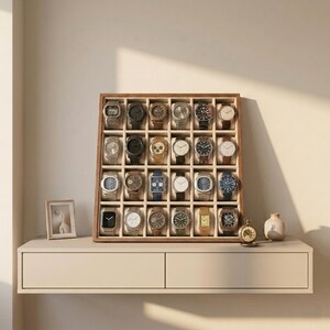 Wooden Display With 24 Compartments - Etsy