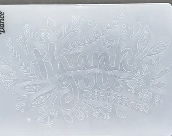 Embossing Thank You Folder - Etsy